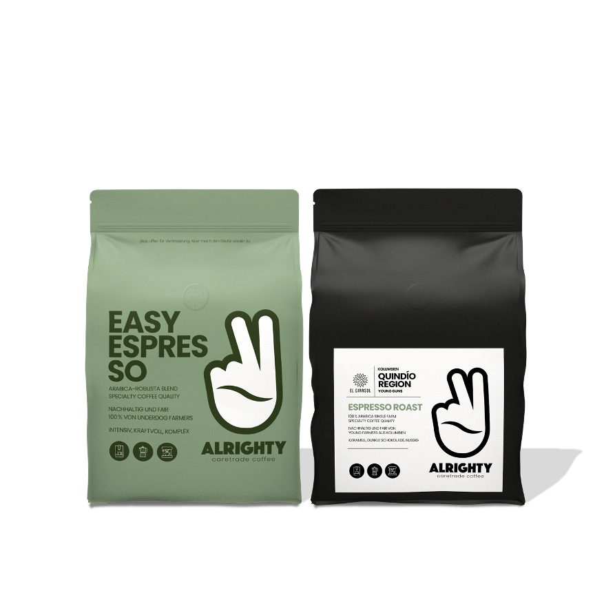 Espresso Duo: Easy Espresso & Kolumbien – ALRIGHTY Caretrade Coffee